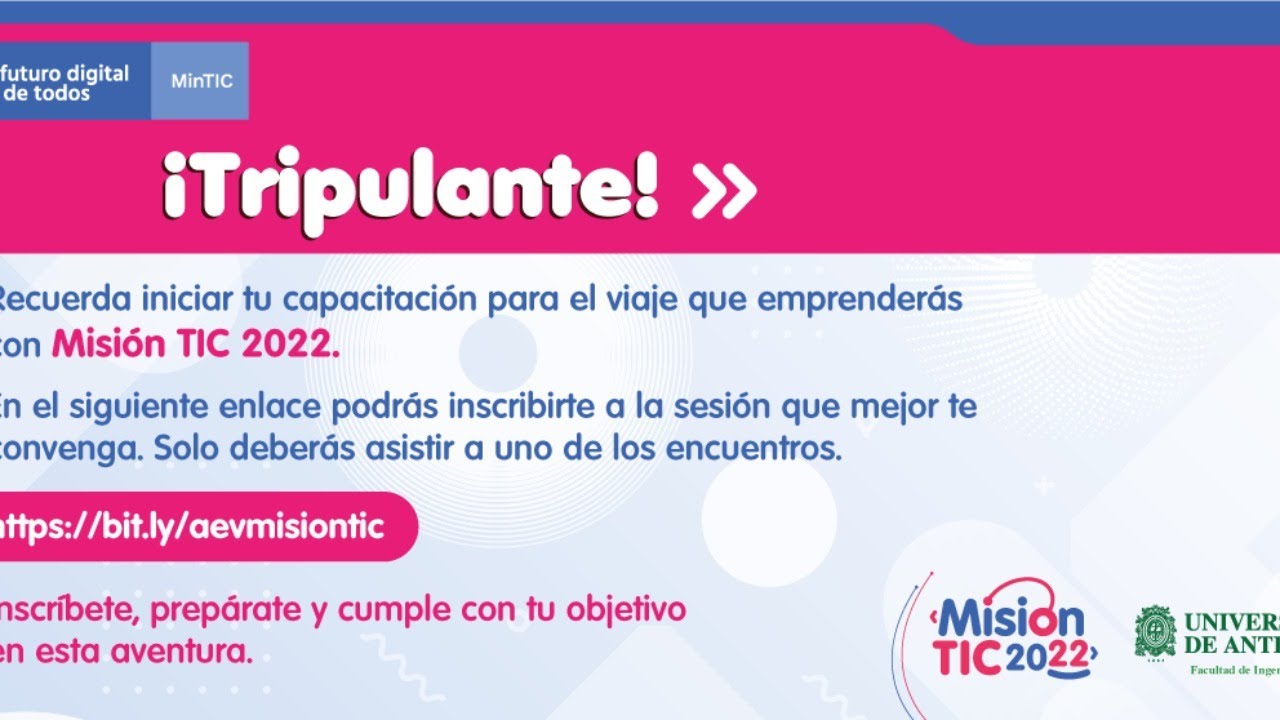Capacitación Misión TIC 2022 - YouTube