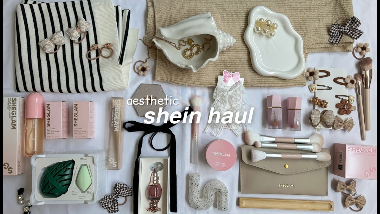 aesthetic shein haul🌷 | sheglam makeup, accessories, decor and more ...