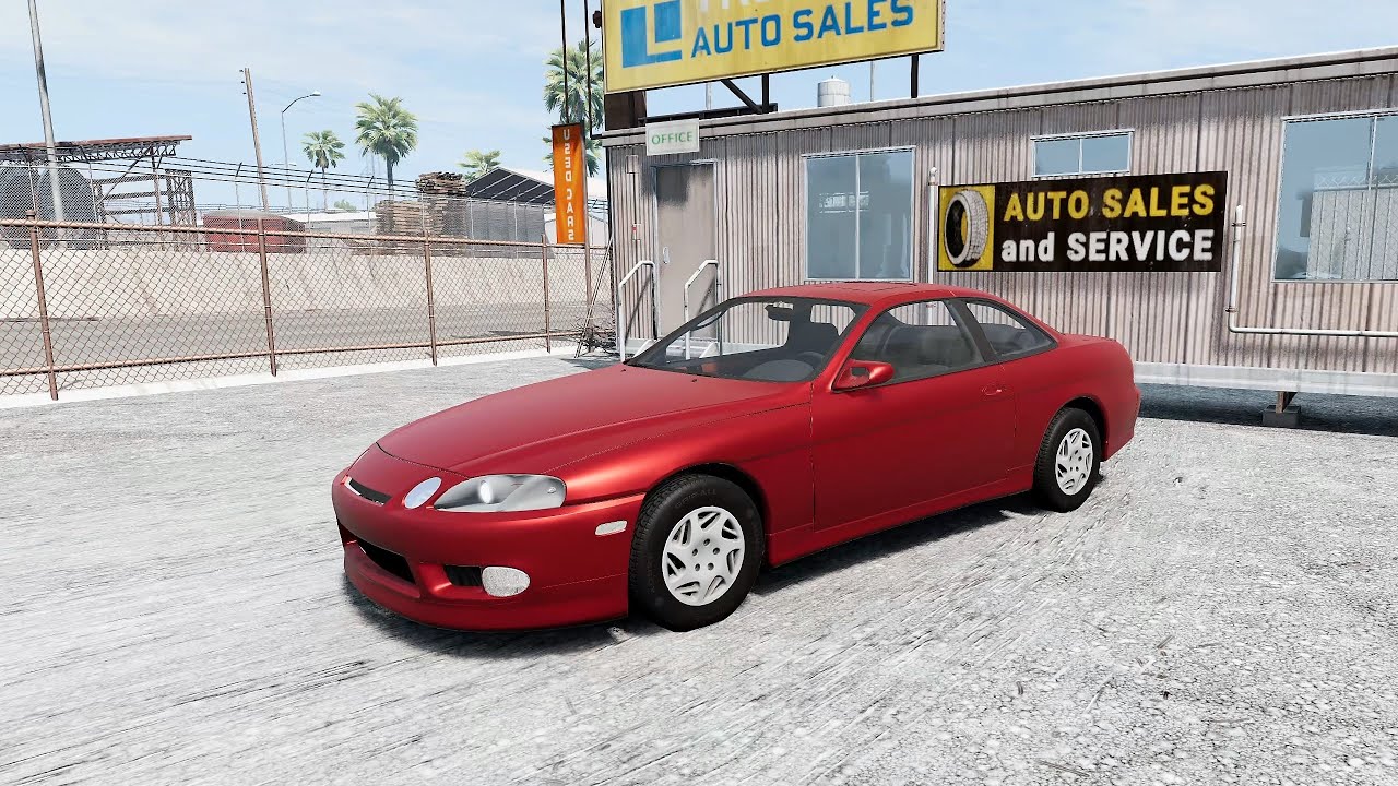 BeamNG.drive - Lexus SC300 1994 - Car Show Test Drive Crash . - YouTube