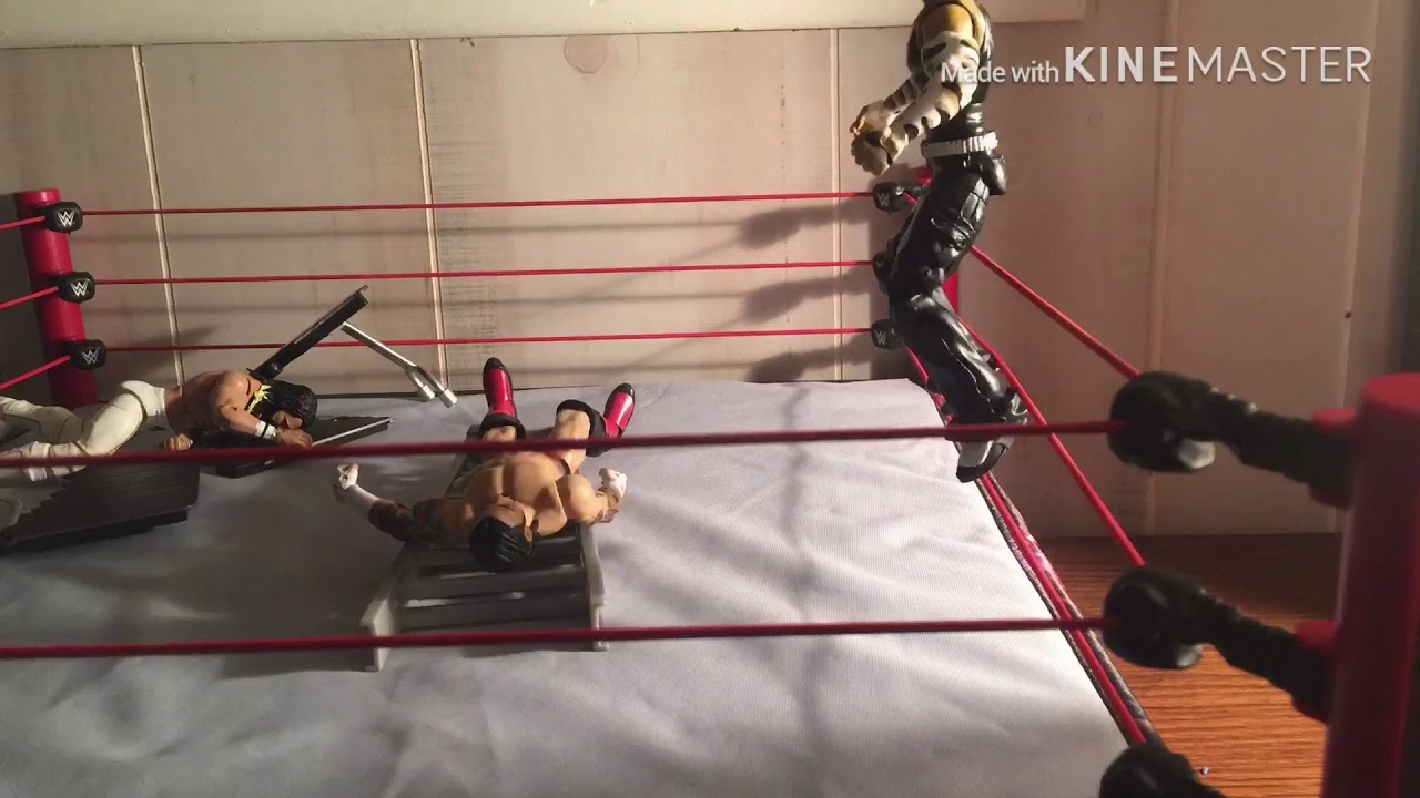 WWE Leg Drop on ladder Stop Motion - YouTube