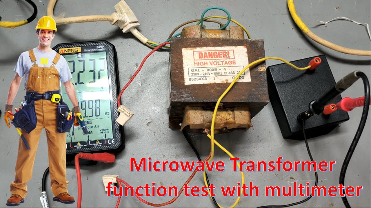 Microwave transformer- Cold and function test with multimeter. - YouTube