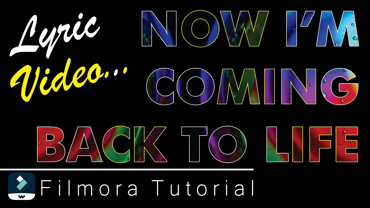 How To Make An Animated Lyric Video in Filmora - YouTube
