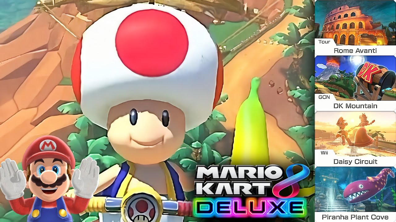 Mario Kart 8 Deluxe Toad Gameplay Acorn Cup - YouTube
