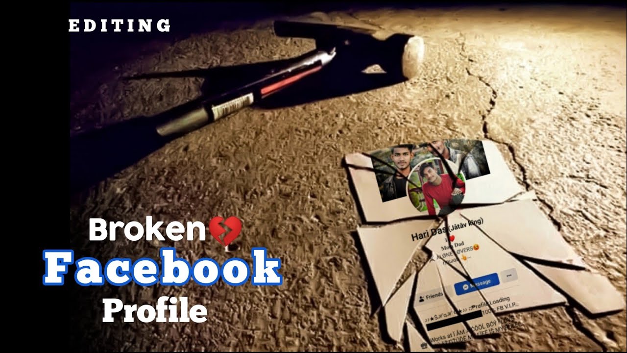 Broken Facebook Profile Screenshot Editing. Picsart Facebook Profile ...