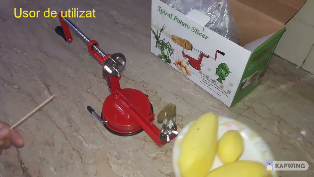 Aparat pentru chipsuri de cartofi spirala - YouTube