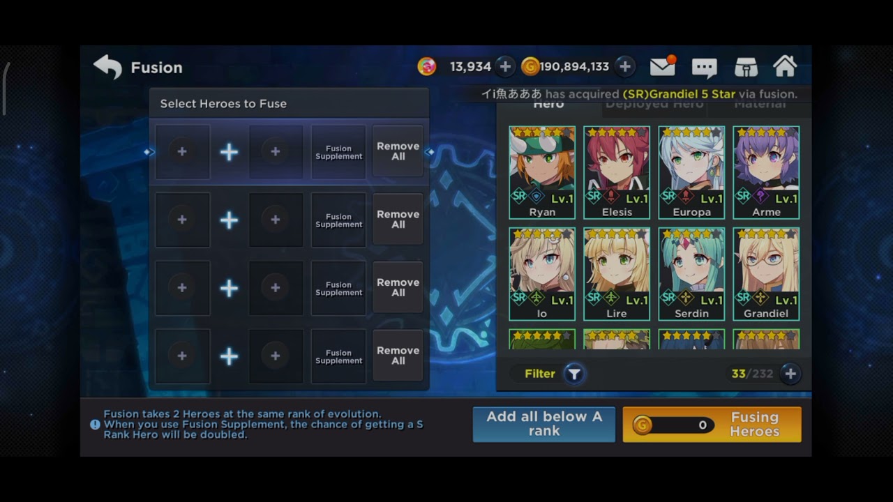 Get SR Hero from fusion hero A+A? - YouTube