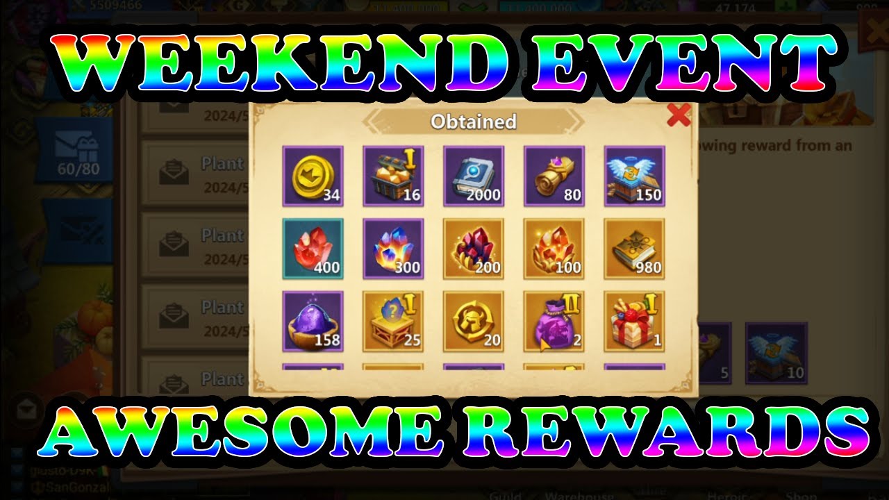 WEEKEND EVENT AWESOME REWARDS - YouTube