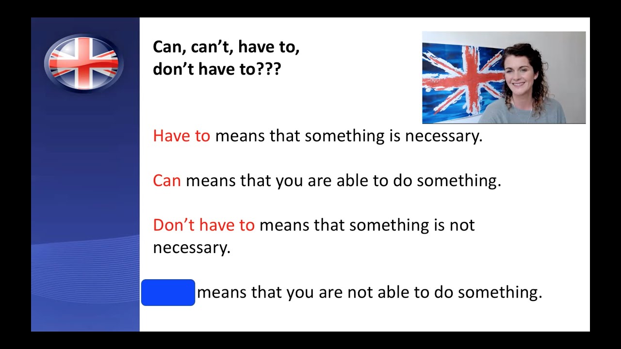 🇬🇧 can/can’t , have to/don’t have to - Lesson 10, English B1 ...