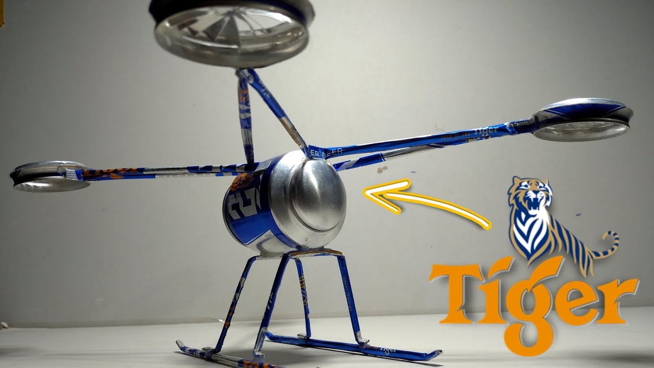 Making Drone from Tiger beer cans .| Cans recycling #10 | (DIY ...