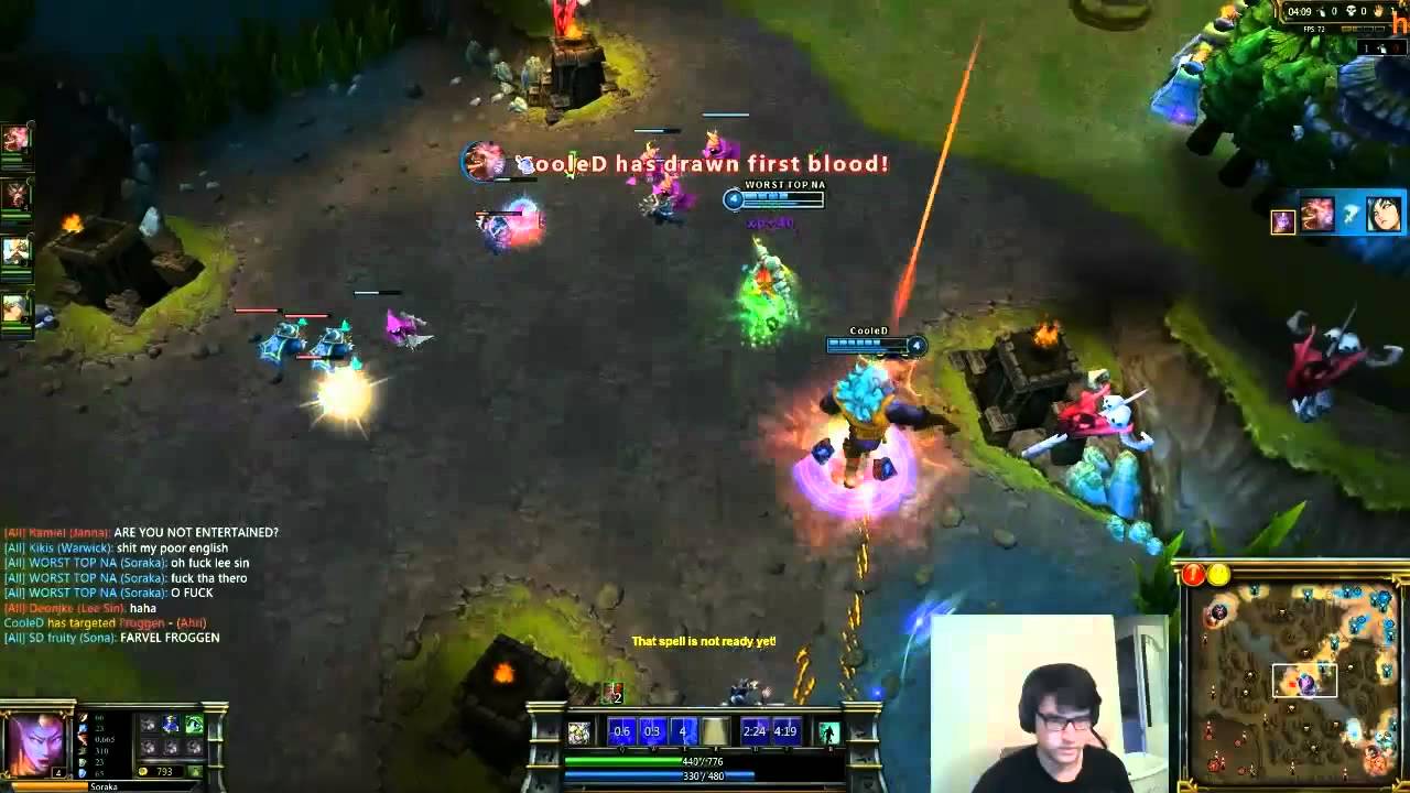 The Legend of 5 Health pot 3 mana pot 3 ward soraka mid - YouTube