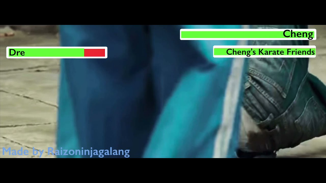 Mr Han vs. Cheng First Battle with Healthbars | The Karate Kid (2010 ...