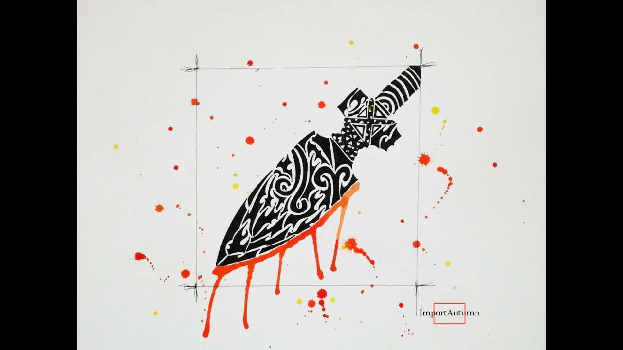 Drawing an Arrow - Tribal Zentangle Artwork [Speed Drawing] - YouTube