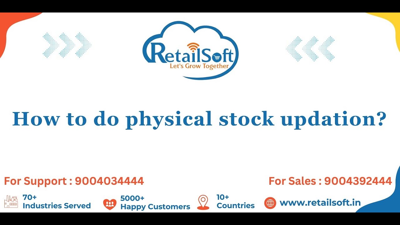How to do physical stock updation in Retailsoft? - YouTube