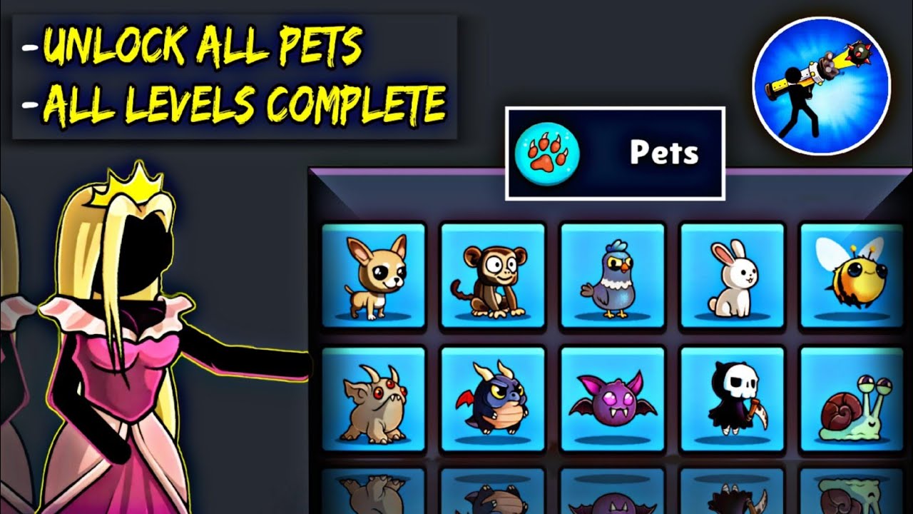 Boom Stick Bazooka Puzzles | Rescue The Princess | Complete All Levels ...
