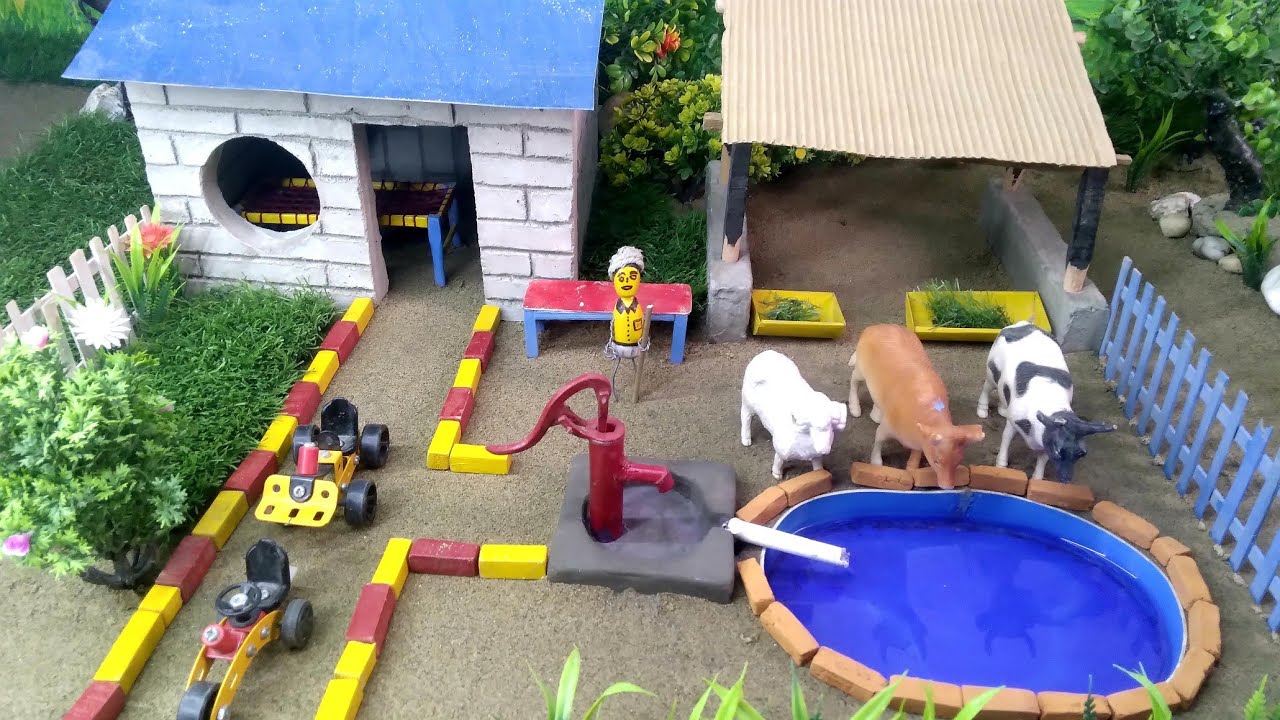 DIY Mini Water Pump Project with Cow and Horse || Mini water pump ...