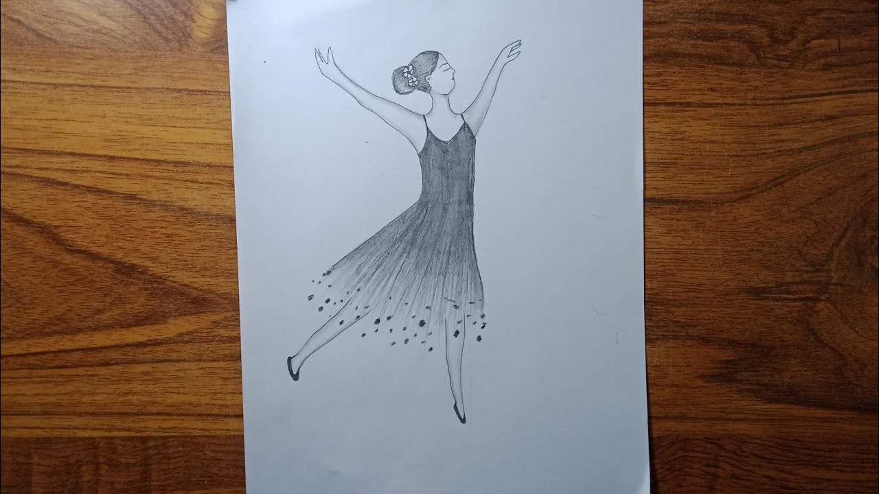 How to draw a Girl Dancing _ step by step || Pencil sketch for ...
