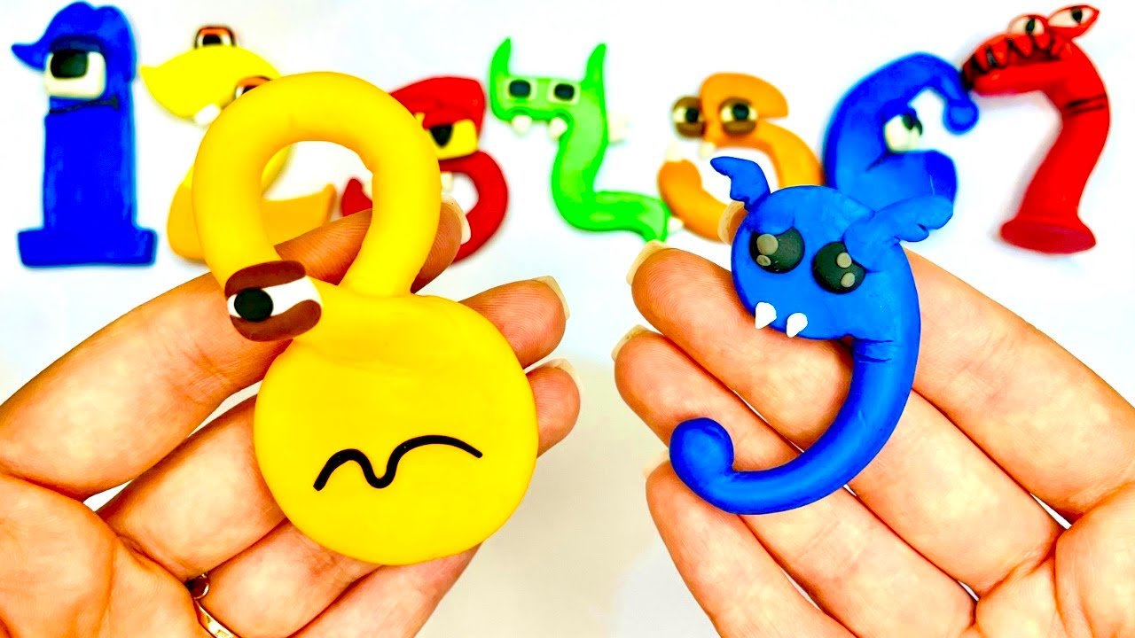 Making Number Lore 8, 9 Clay #numberlore - YouTube