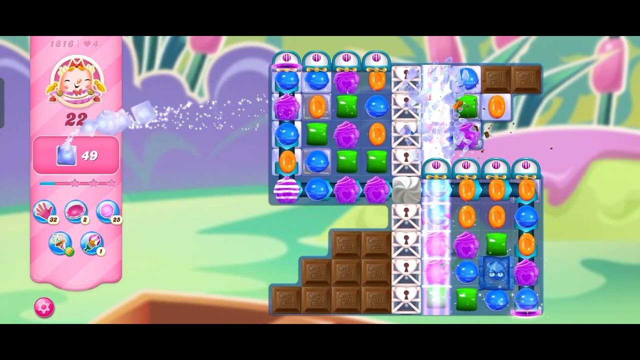 candy crush level 1816 - YouTube