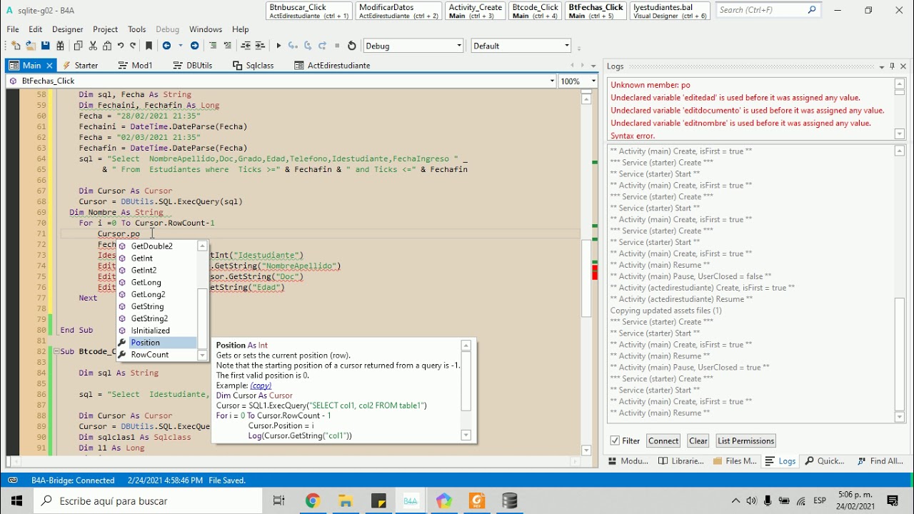 Crear consulta por fecha sqlite B4a - YouTube