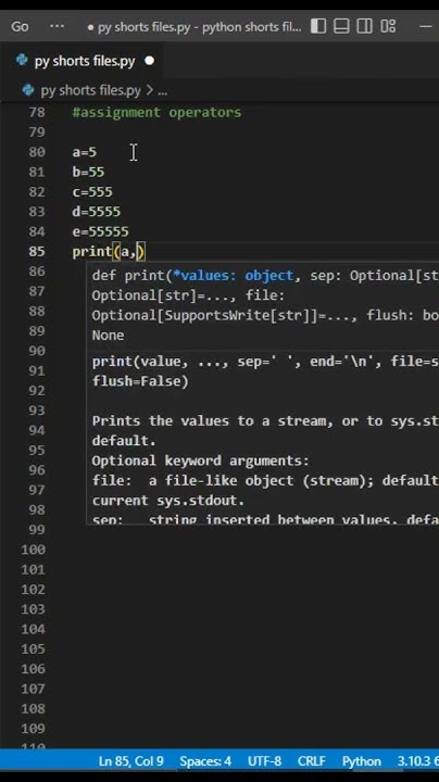 Assignment operators | #python #pythonforbeginners #learnpython #pythontutorial - YouTube