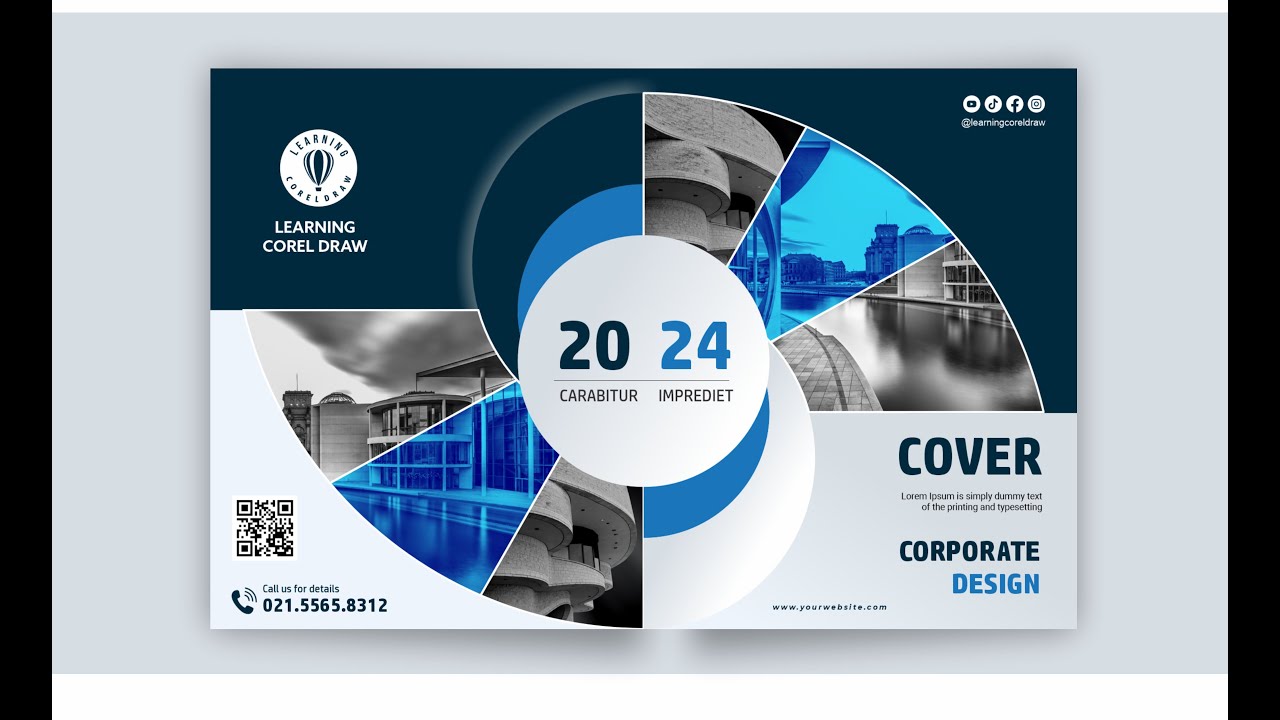 Cover book Design with corel draw - YouTube