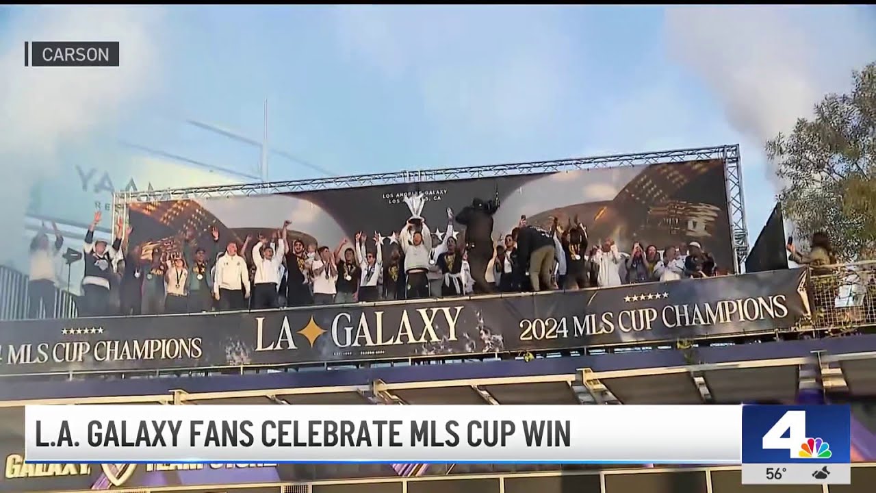 LA Galaxy fans celebrate MLS Cup title win - YouTube