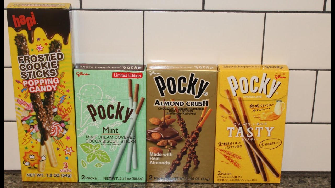 Hapi Frosted Cookie Sticks Popping Candy, Pocky: Mint, Almond Crush ...