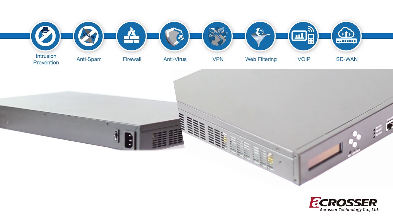 Powerful SD-WAN machine: Acrosser ANR APL1N1FL1U rackmount server - YouTube
