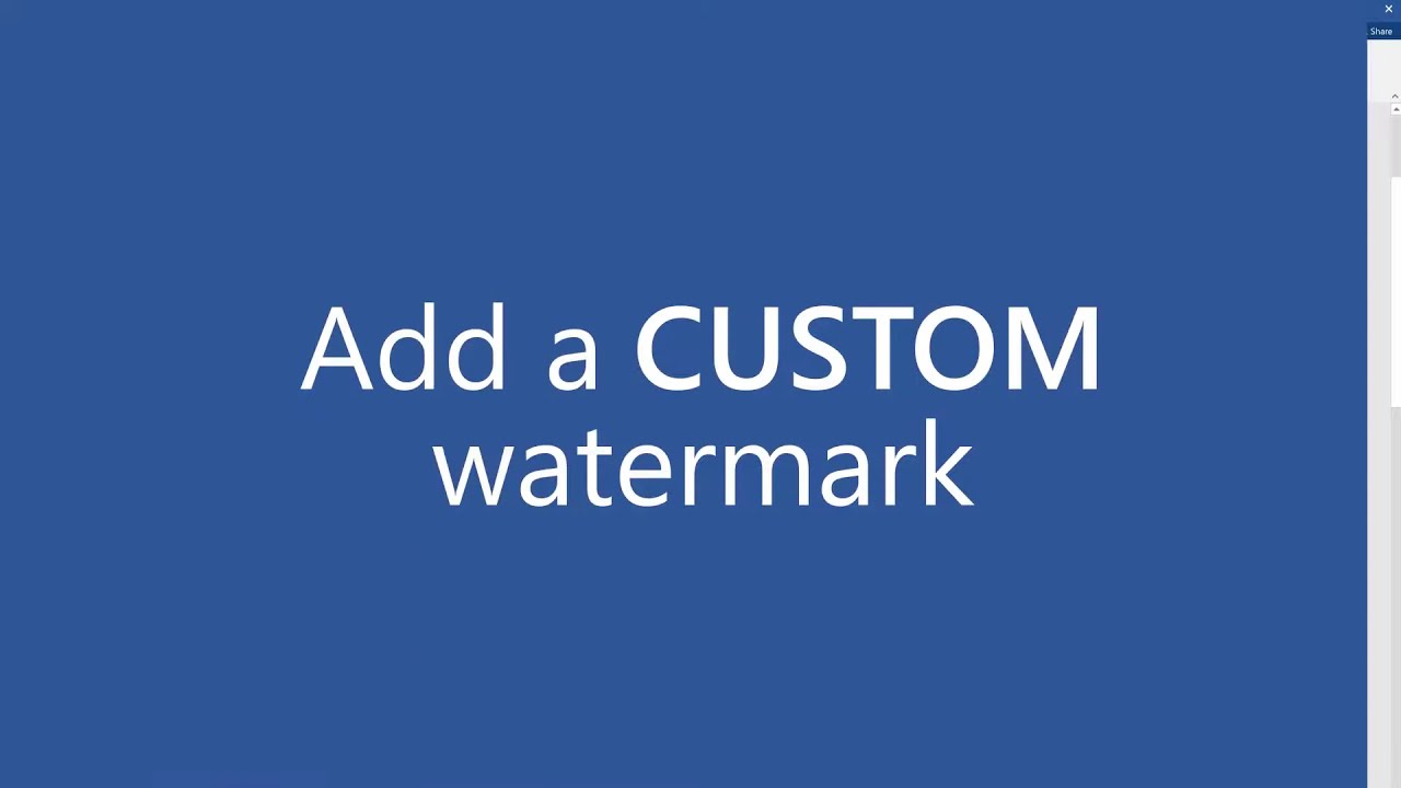 How To Add A Watermark In Word YouTube how-to-add-a-watermark-in-word-youtube