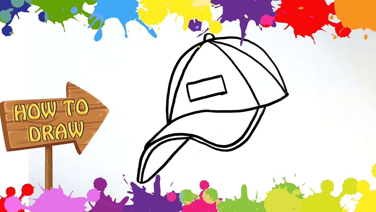 Cap drawing | Cap drawing simple | Cap drawing easy step by step - YouTube