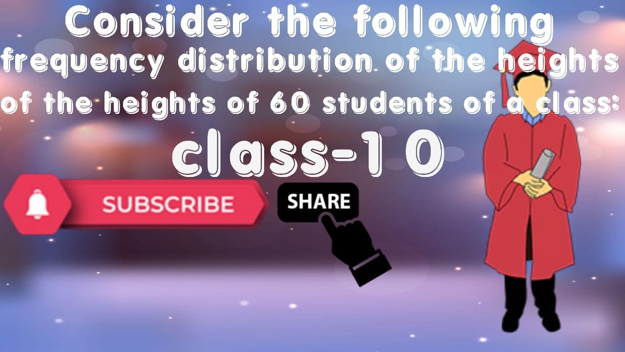 Consider the following frequency distribution of the heights of60 ...