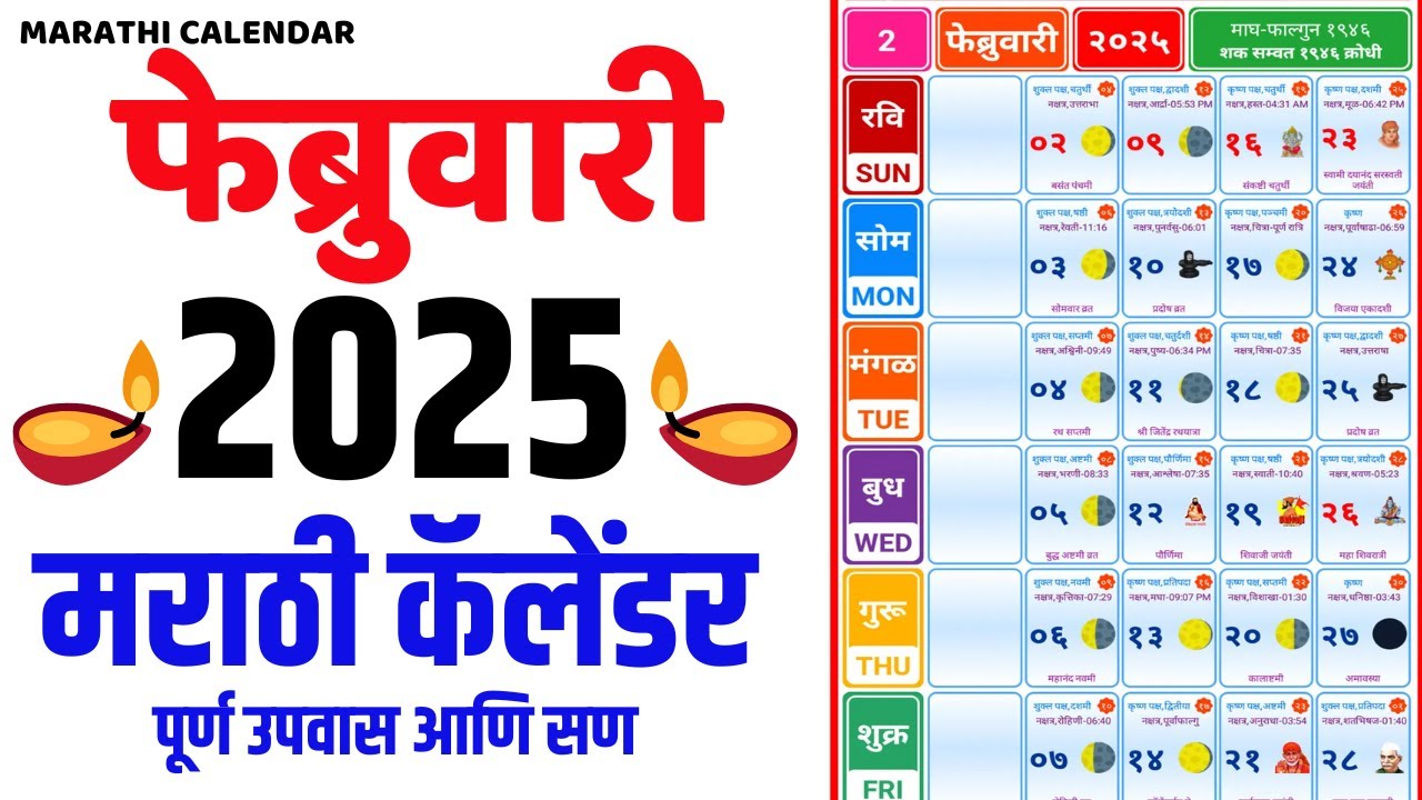 Marathi Calendar 2025 February | Kalnirnay Calendar 2025 February ...