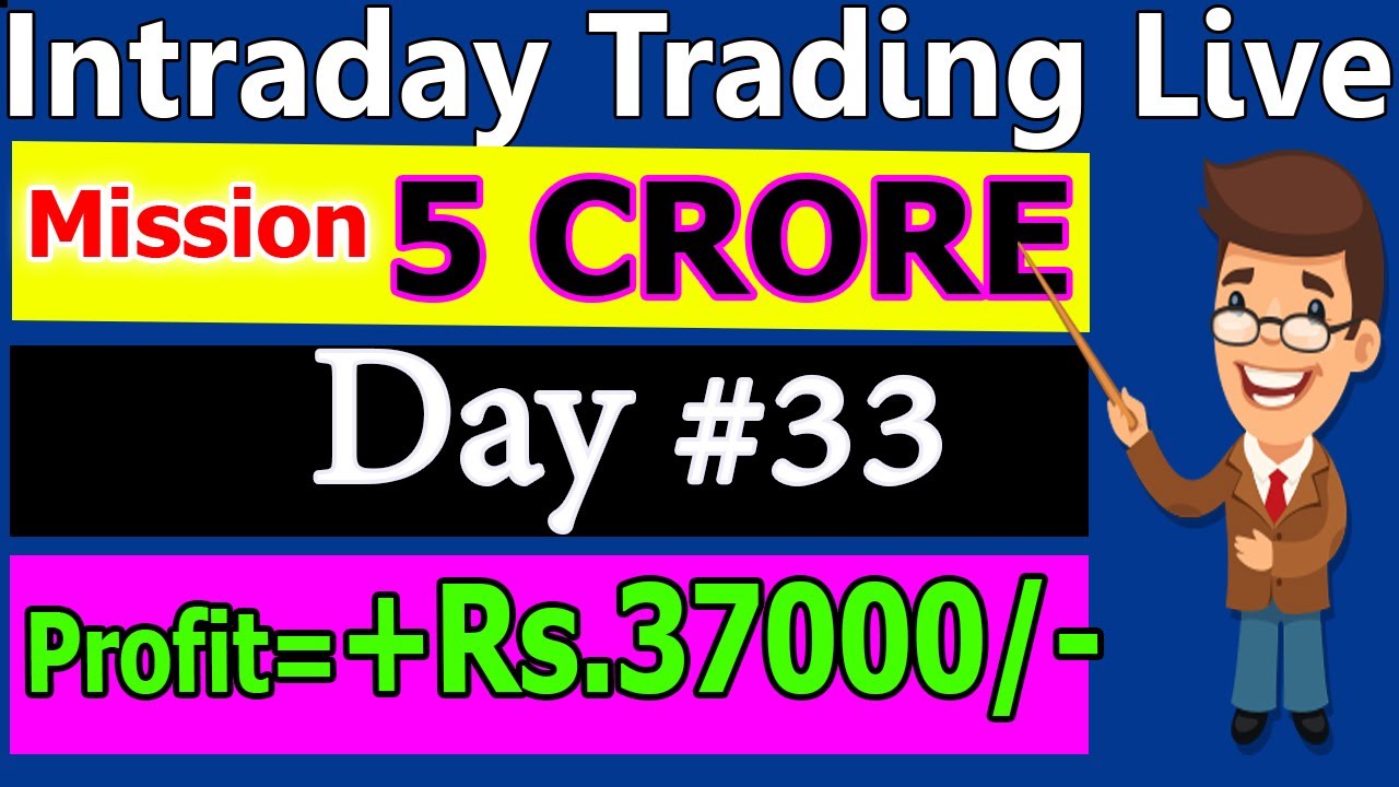 MISSION 5 CRORE DAY #33 Intraday Trading Live Performance | Banknifty ...