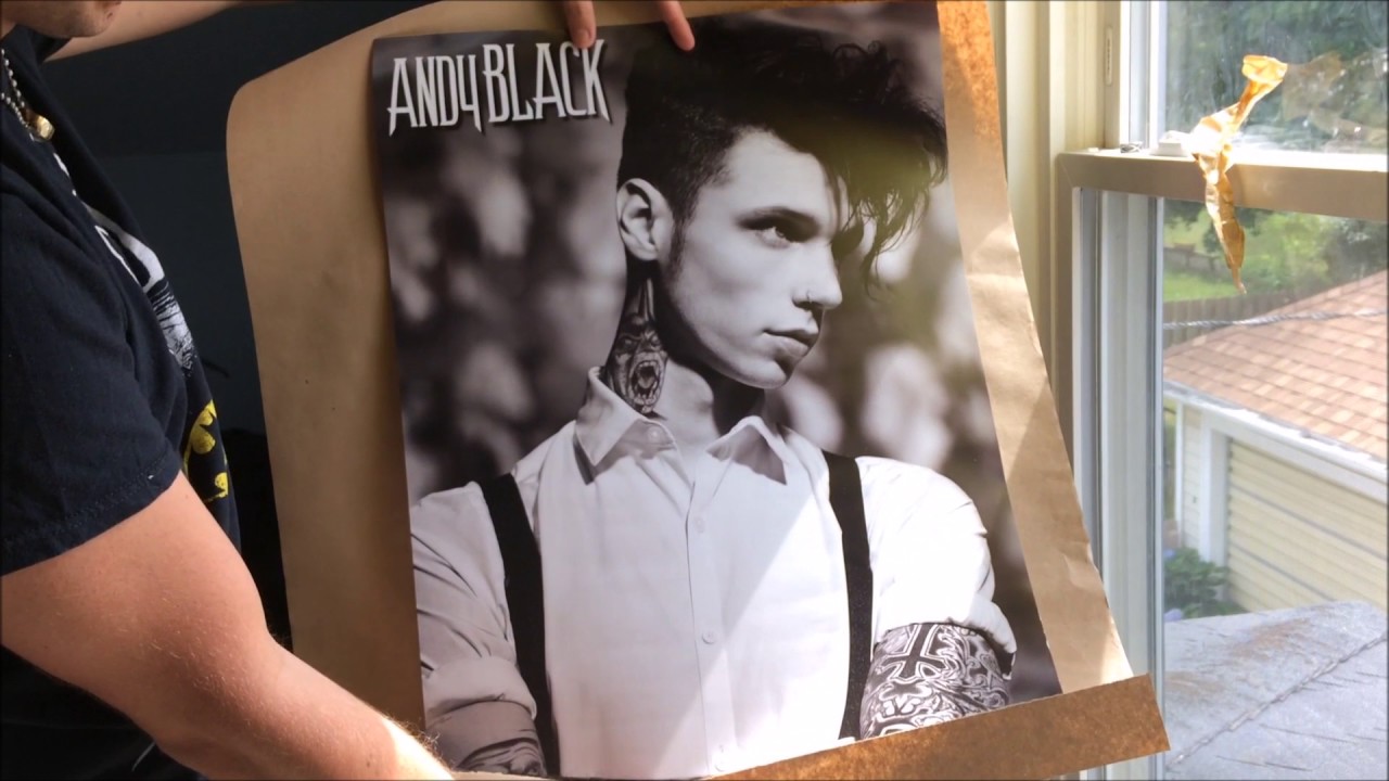 Andy Black 'The Shadow Side' Poster + Signed CD Unboxing - YouTube