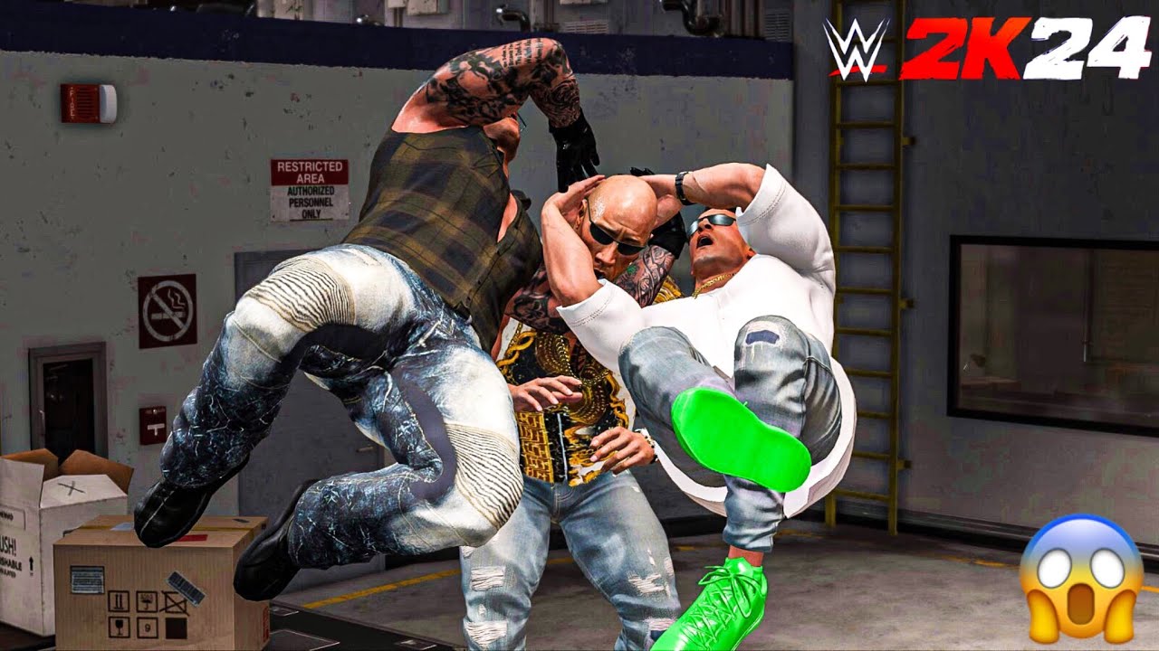 Double Trouble! The Rock Gets RKO'd by Randy Orton & John Cena! - YouTube