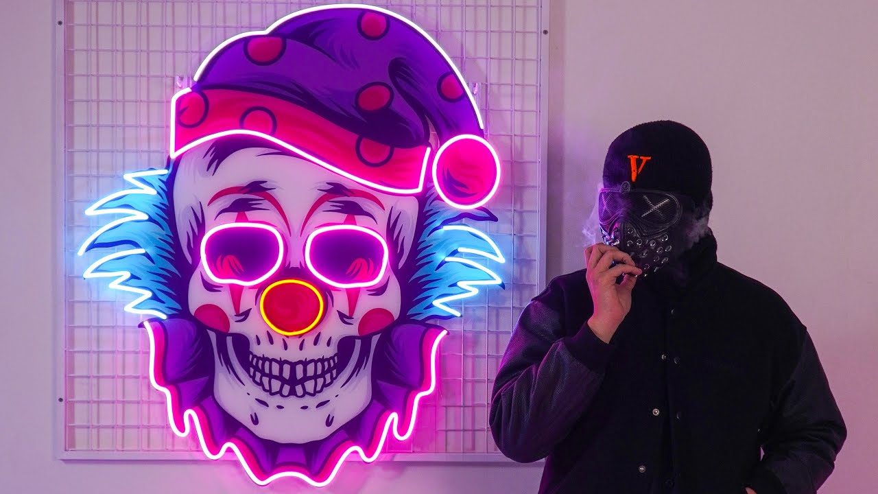 Zanvis Neon | Clown Skull LED Neon Sign Light Pop Art - YouTube