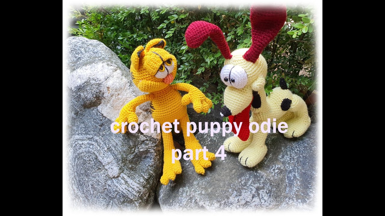 코바늘인형 amigurumi odie puppy head part 4 - YouTube