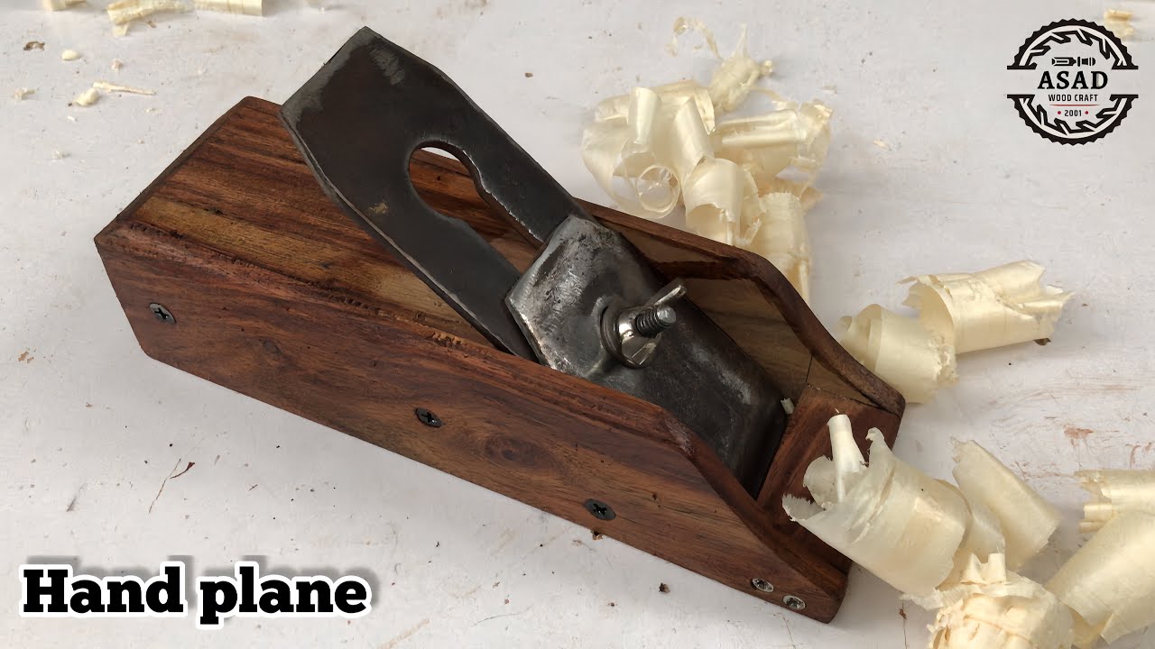 Making wooden hand plane tool - YouTube
