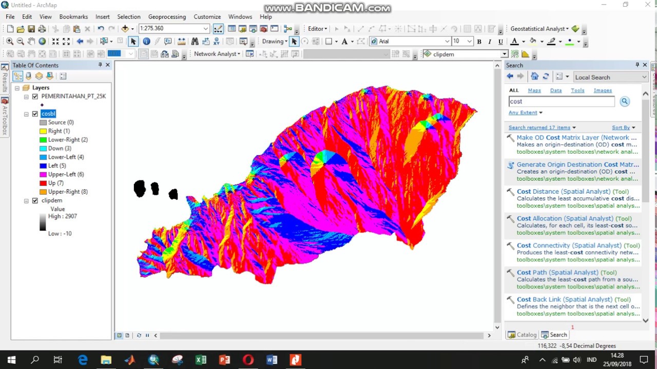 Cara Membuat Cost Back Link pada ArcGIS Desktop 10.6.1 - YouTube