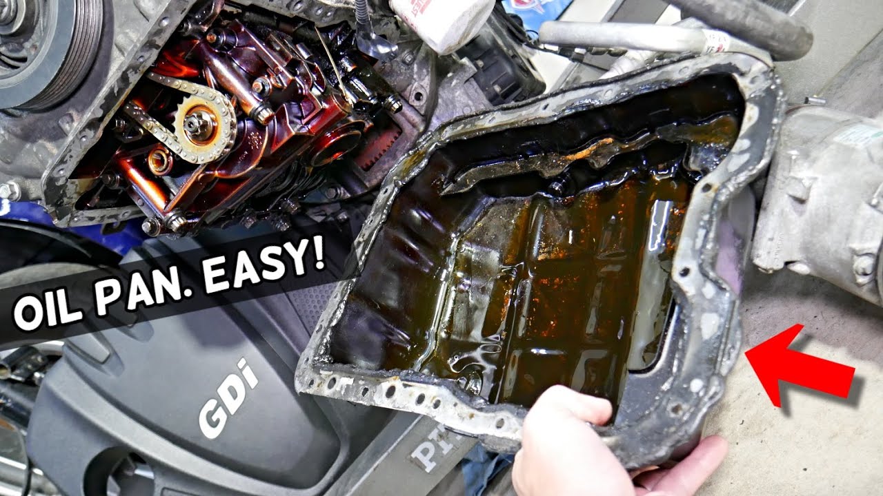HYUNDAI KIA 2.4 GDI OIL PAN REMOVAL REPLACEMENT, OIL PAN OIL LEAK FIX ...