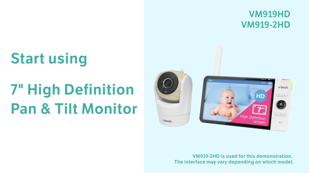 Start using 7" High Definition Pan & Tilt Monitor - VTech VM919HD VM919 ...