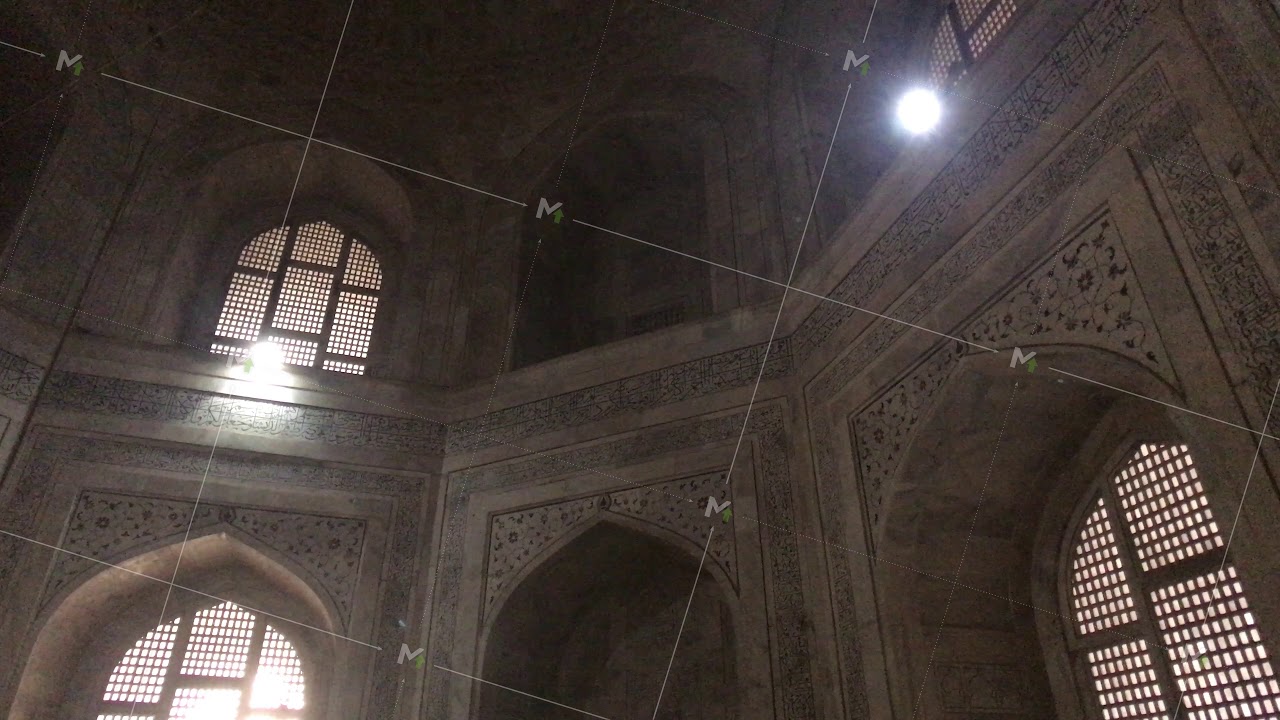 Agra, India, November 10, 2019, Taj Mahal, Hall inside the temple part ...