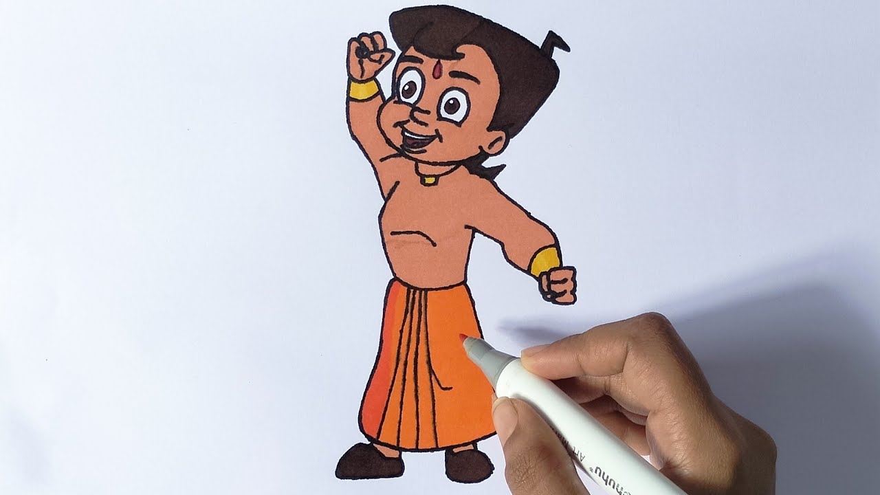 How to draw Chota Bheem step by step| chota Bheem drawing easy| How to ...