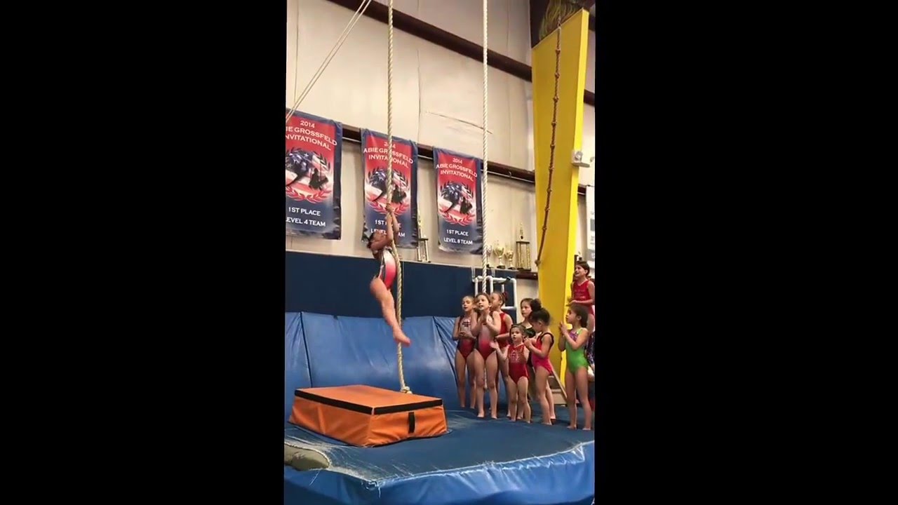 Rising star and TOPs girls doing rope climbs @American Gymnastics ...