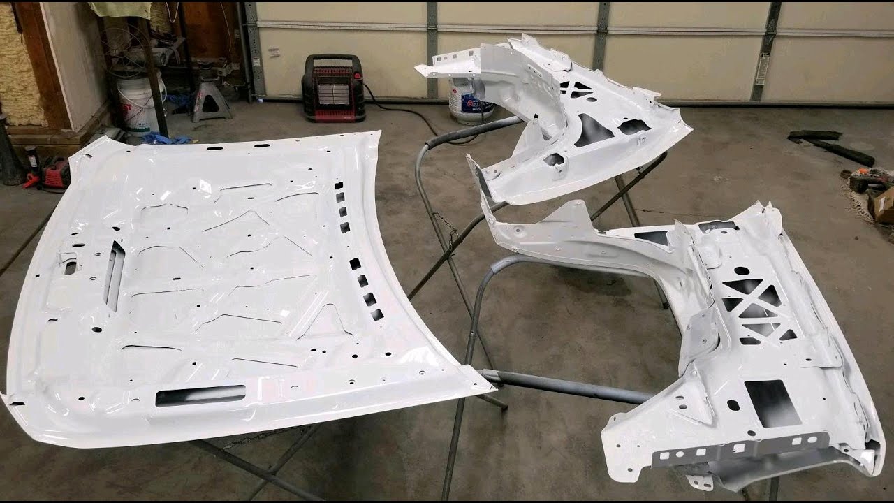 Rebuilding 2018 GMC Sierra 3500HD/UNDER HOOD PAINTING prt 16 - YouTube