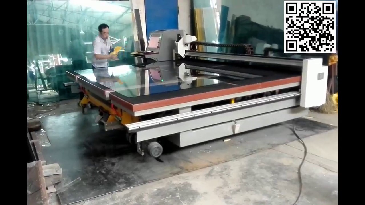 CNC automatic glass cutting machine Automatic Glass Cutting Table - YouTube