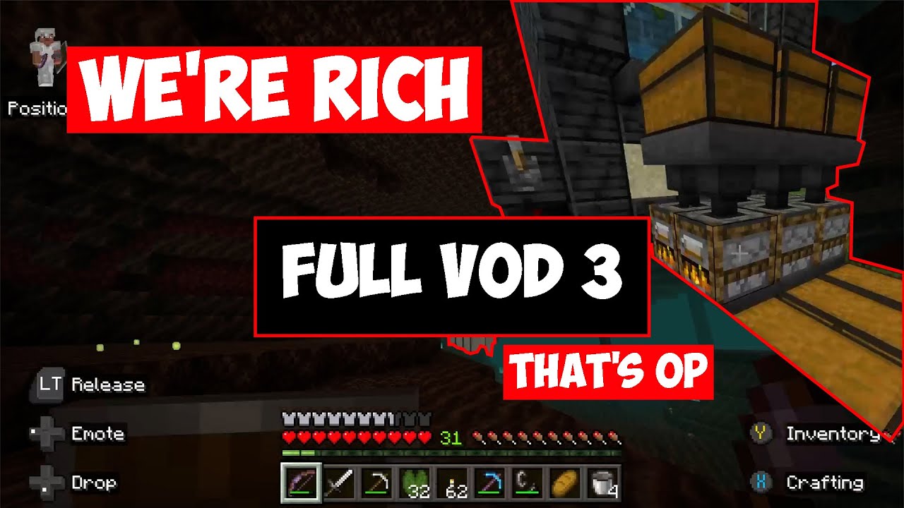 Minecraft Part 3 Full VOD | Kelp Farm & Nether | VCDoods - YouTube