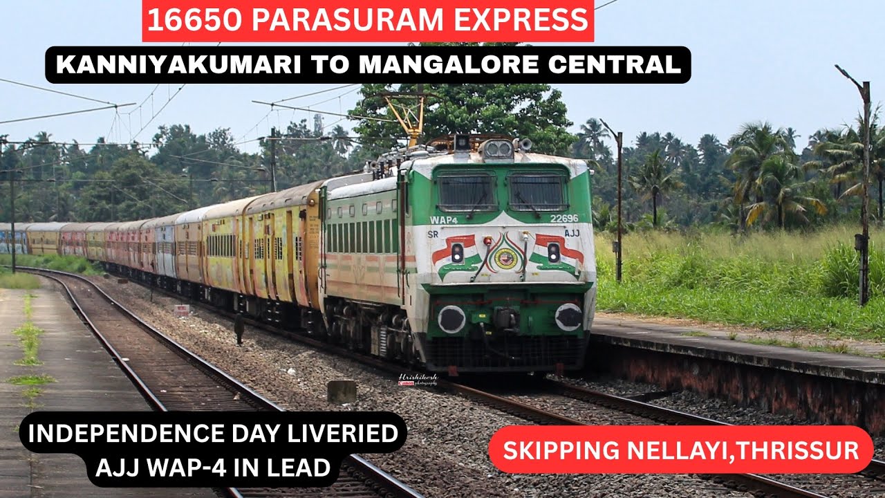 16650 Parasuram Express || AJJ WAP-4 22696 || Nellayi, Thrissur || # ...