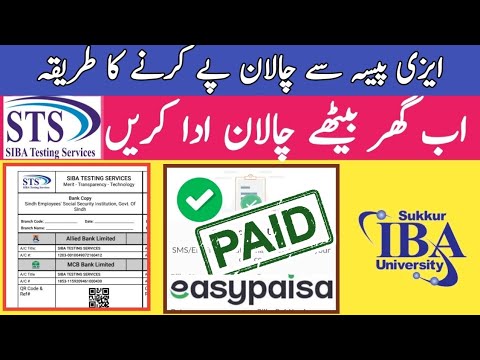How to pay sts challan through easypaisa | sts challan online payment ...