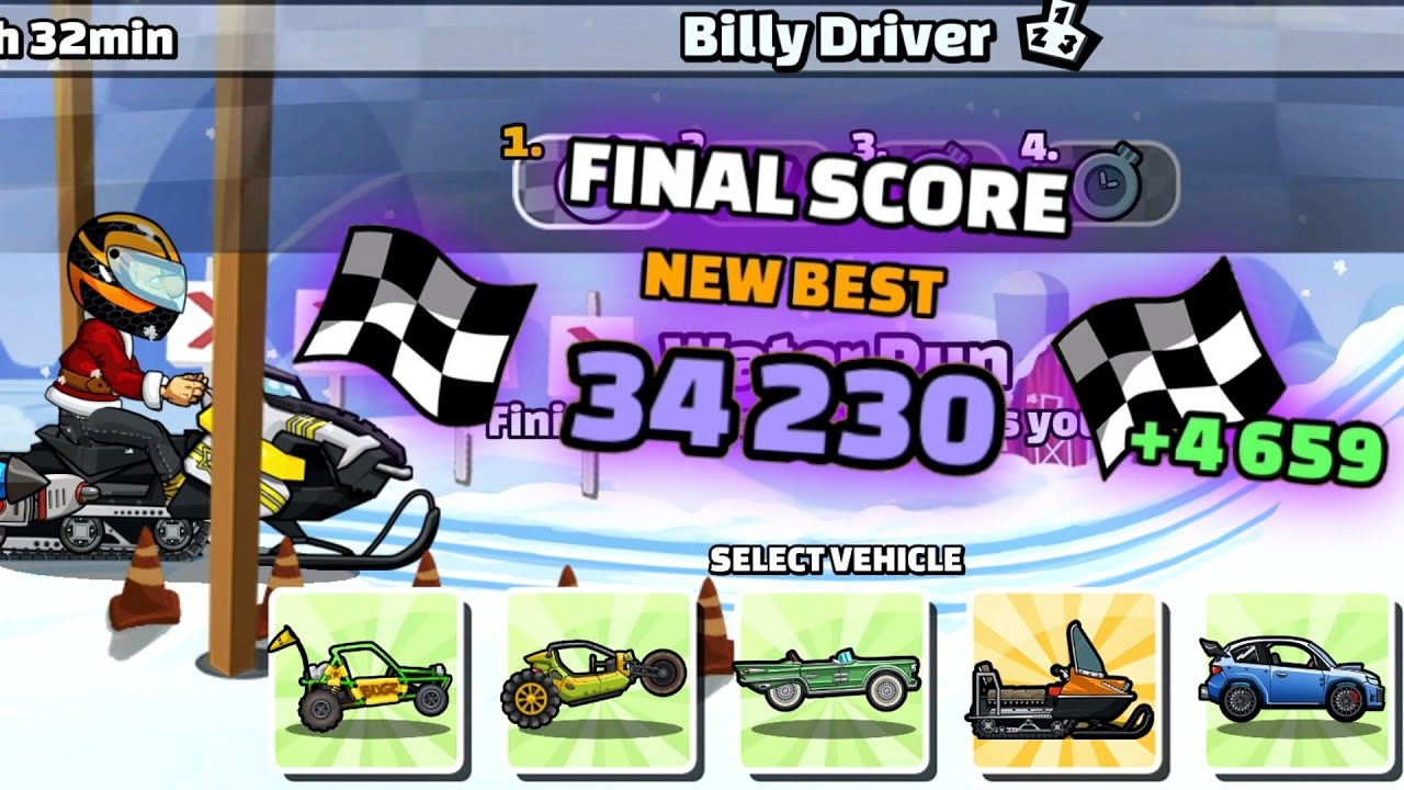 Hill Climb Racing 2 - 34230 points in Billy Driver Team Event - YouTube